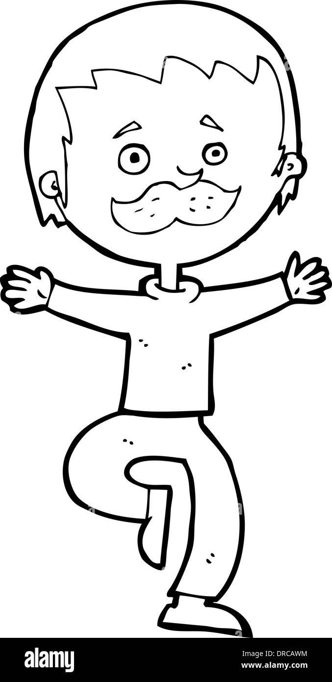 cartoon dancing man with mustache Stock Vector Image & Art - Alamy