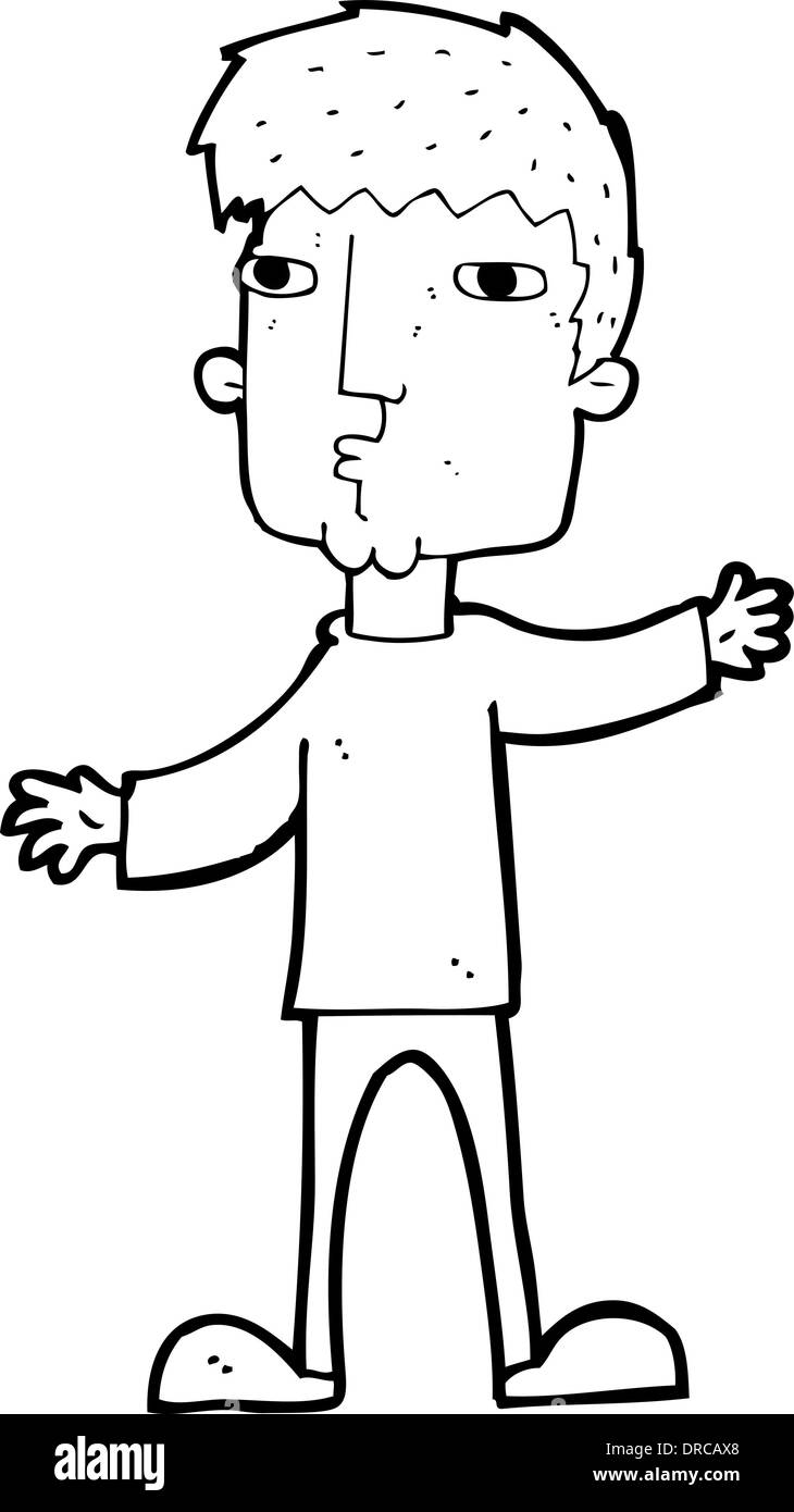 cartoon curious man Stock Vector Image & Art - Alamy