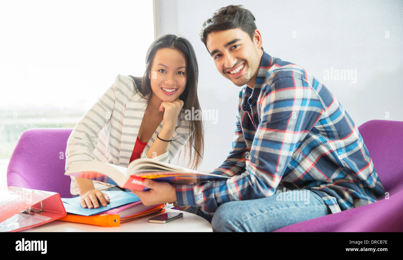 University students talking in lounge Stock Photo - Alamy
