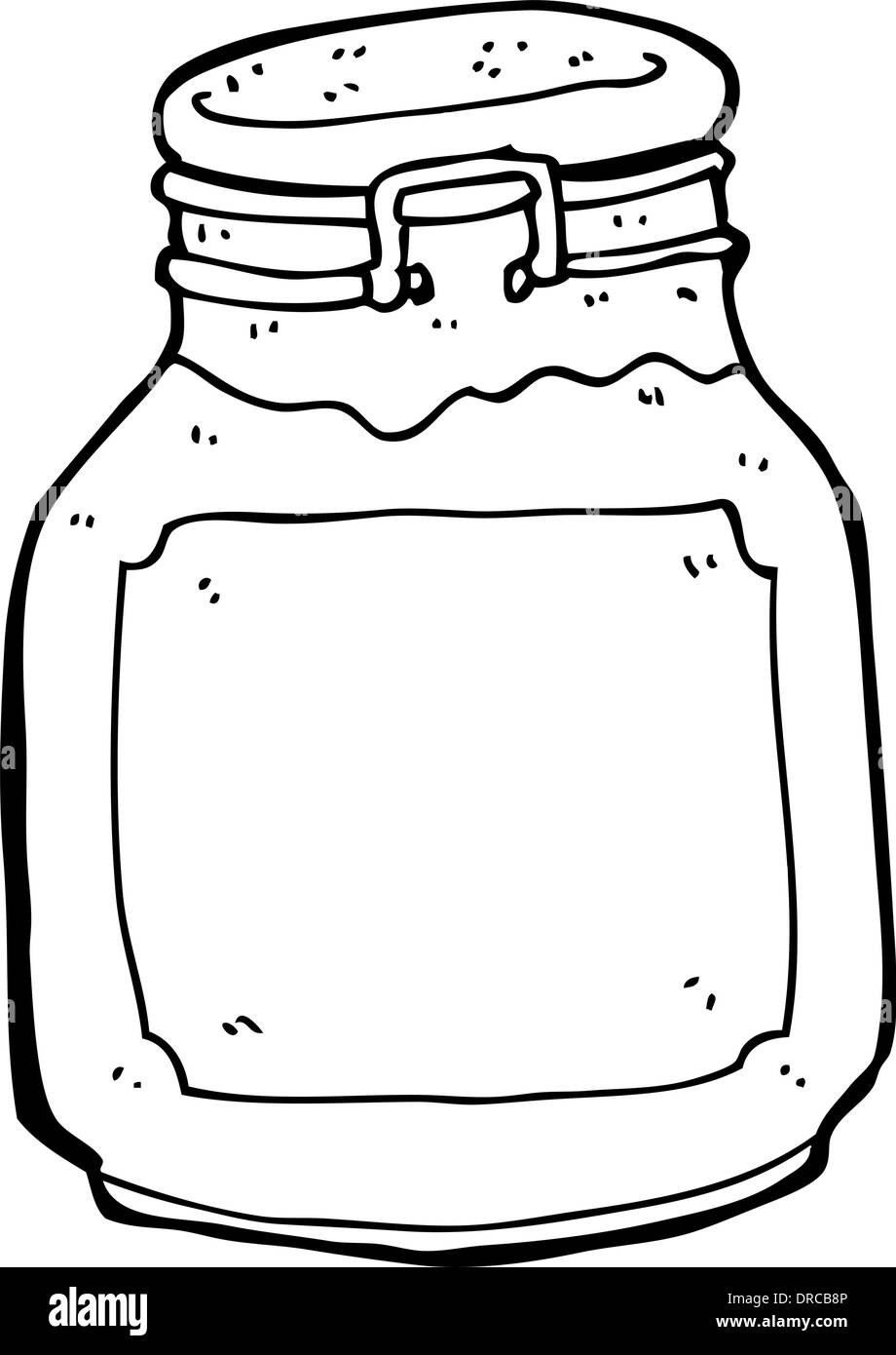 Cartoon jar jam Black and White Stock Photos & Images - Alamy