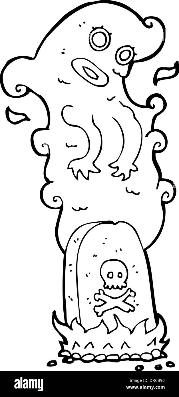 cartoon ghost rising from grave Stock Vector Image & Art - Alamy