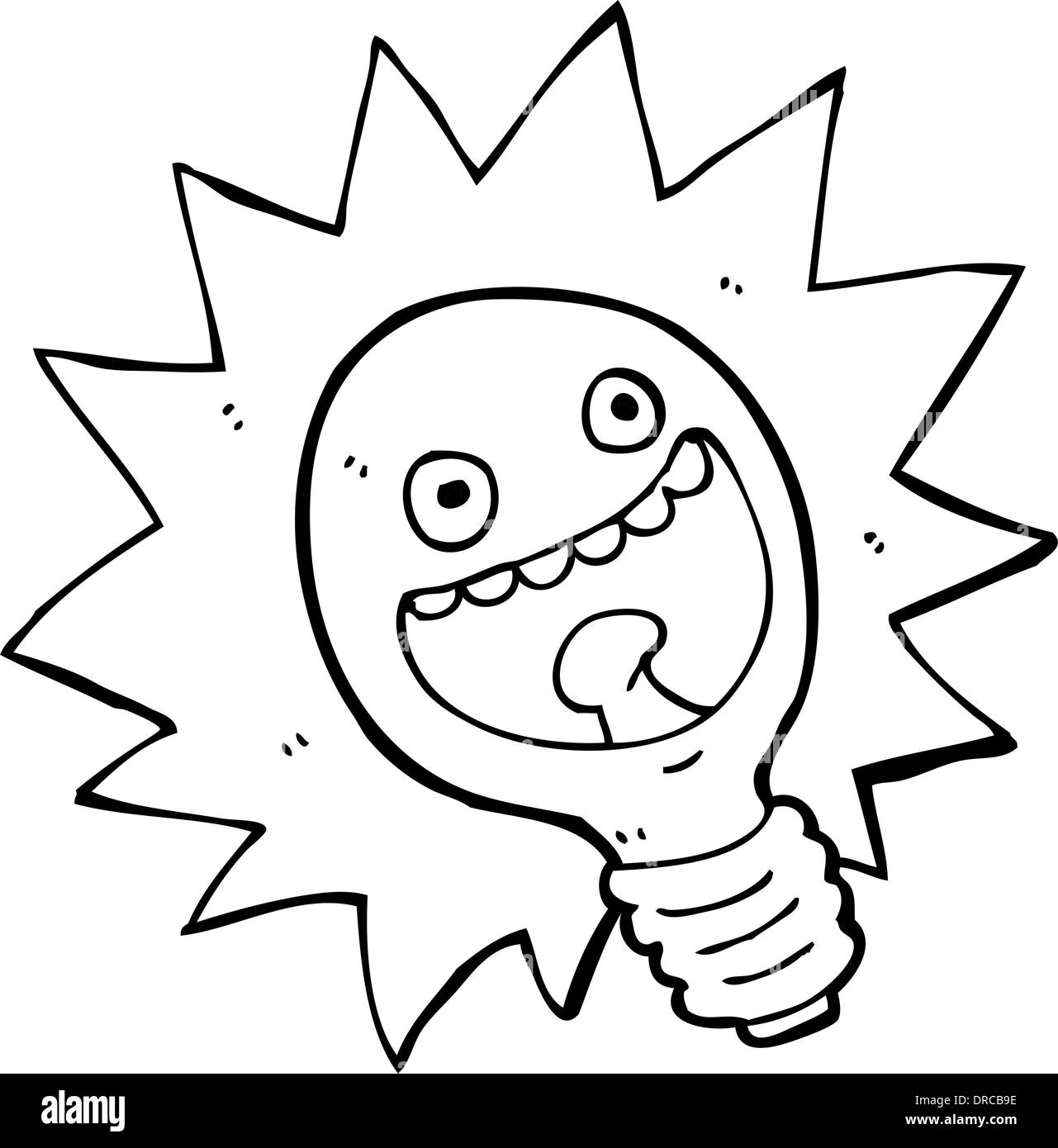 Cartoon lightbulb Black and White Stock Photos & Images - Alamy