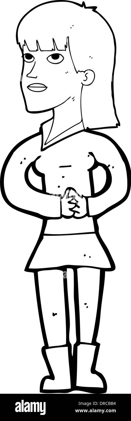 cartoon woman waiting Stock Vector Image & Art - Alamy