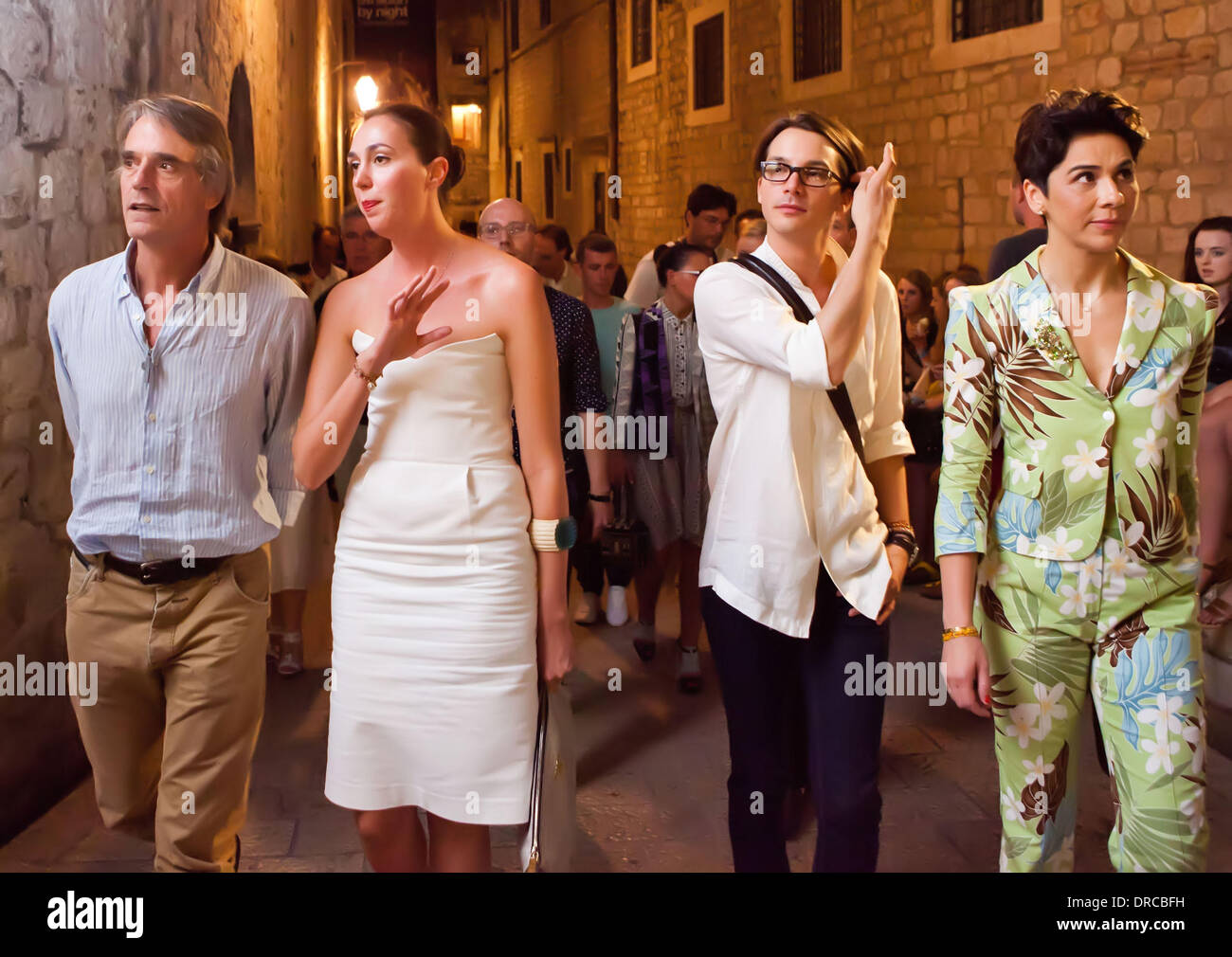 Jeremy Irons taking a stroll in Dubrovnik with Emina Ganic and Borna ...