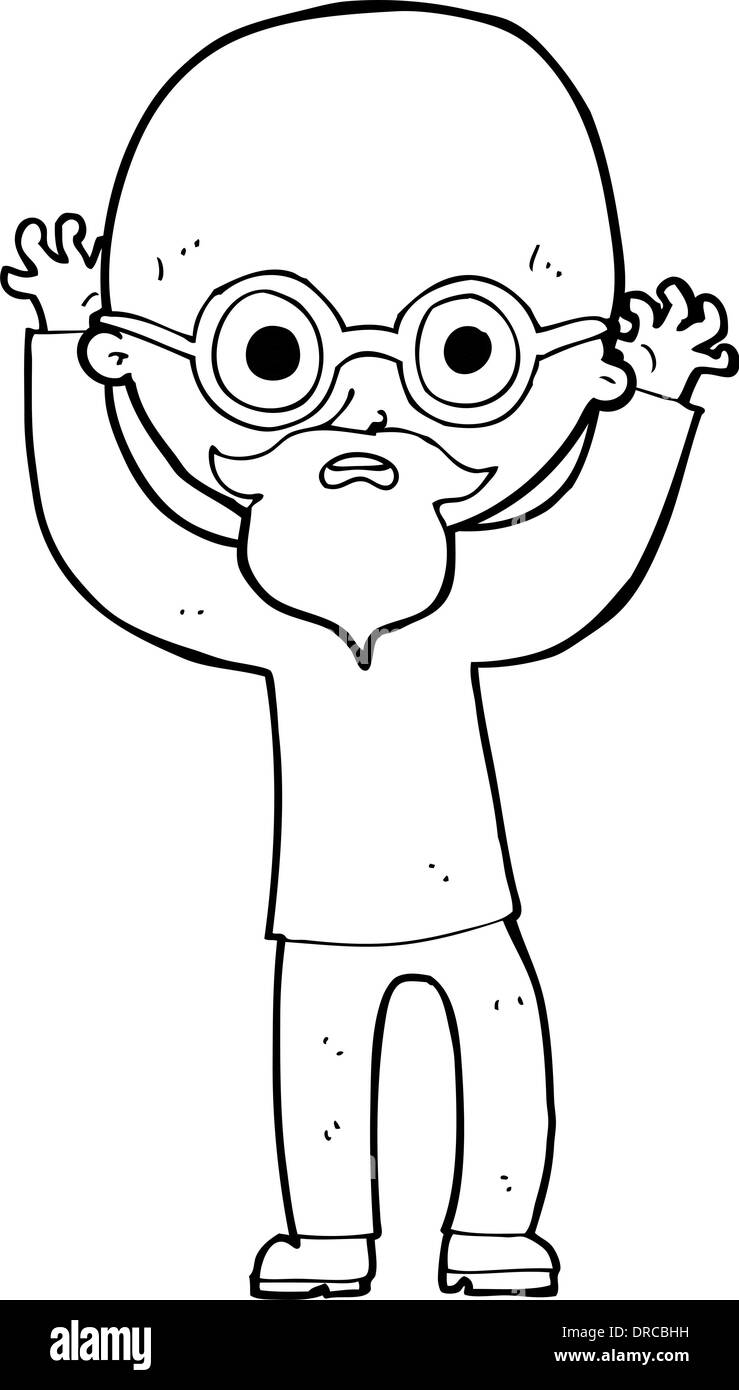 cartoon stressed bald man Stock Vector Image & Art - Alamy