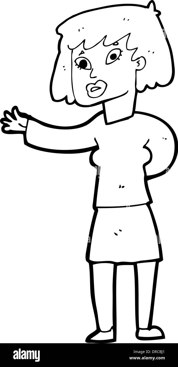 cartoon woman explaining Stock Vector Image & Art - Alamy