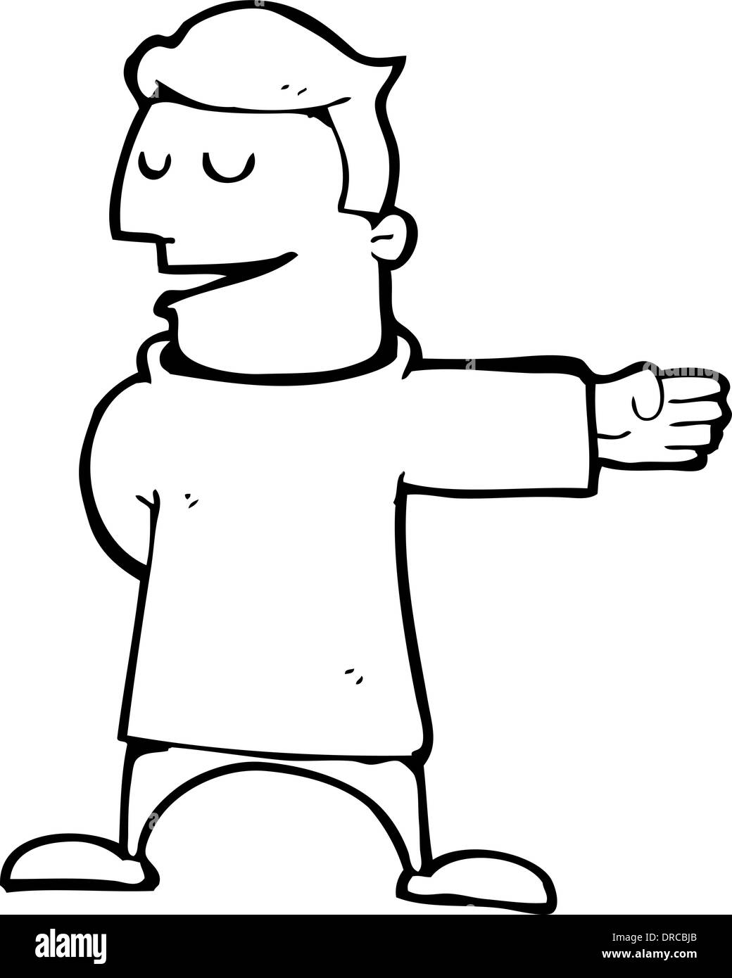 cartoon man gesturing direction Stock Vector Image & Art - Alamy