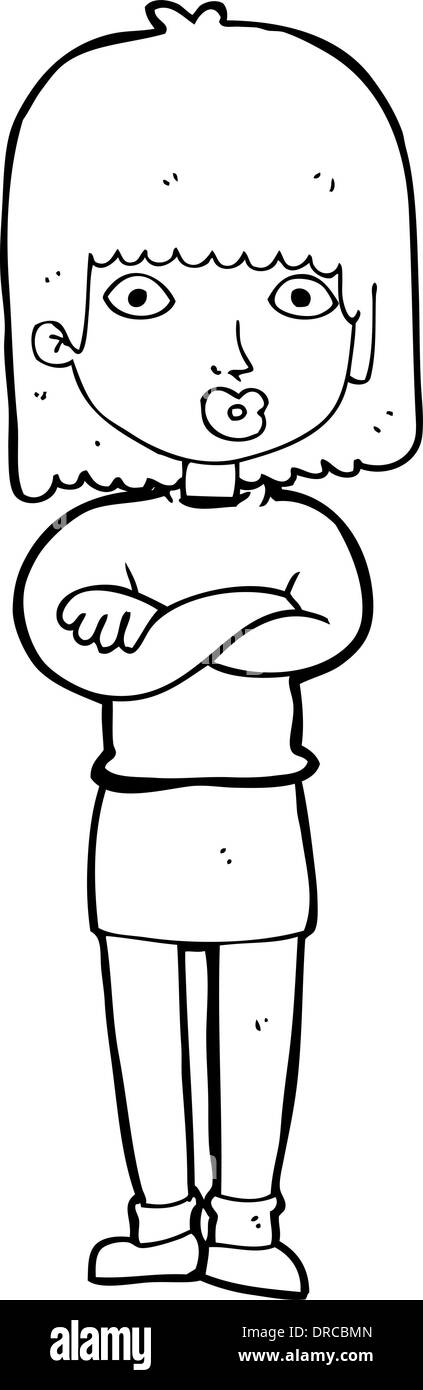 cartoon impatient woman Stock Vector Image & Art - Alamy