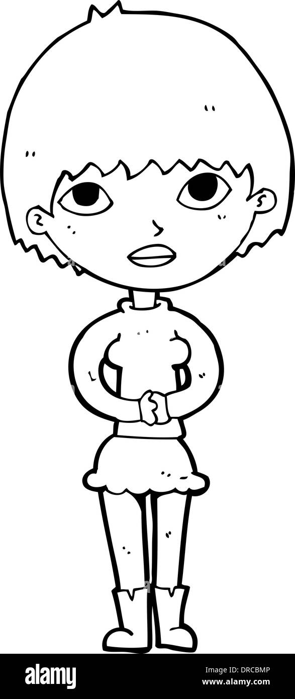 cartoon woman waiting patiently Stock Vector Image & Art - Alamy