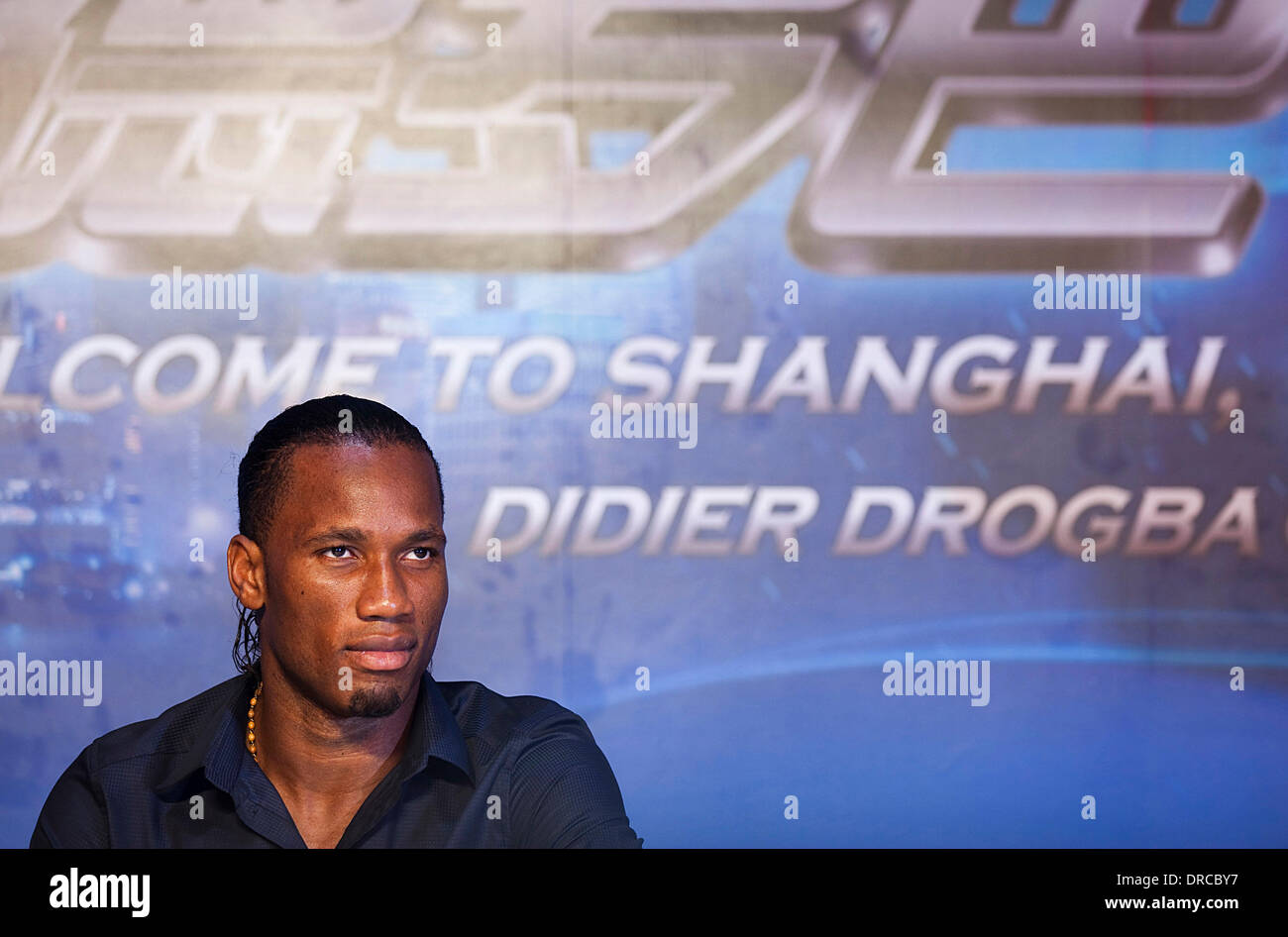 Didier Drogba attends a press conference to announce his move to ...