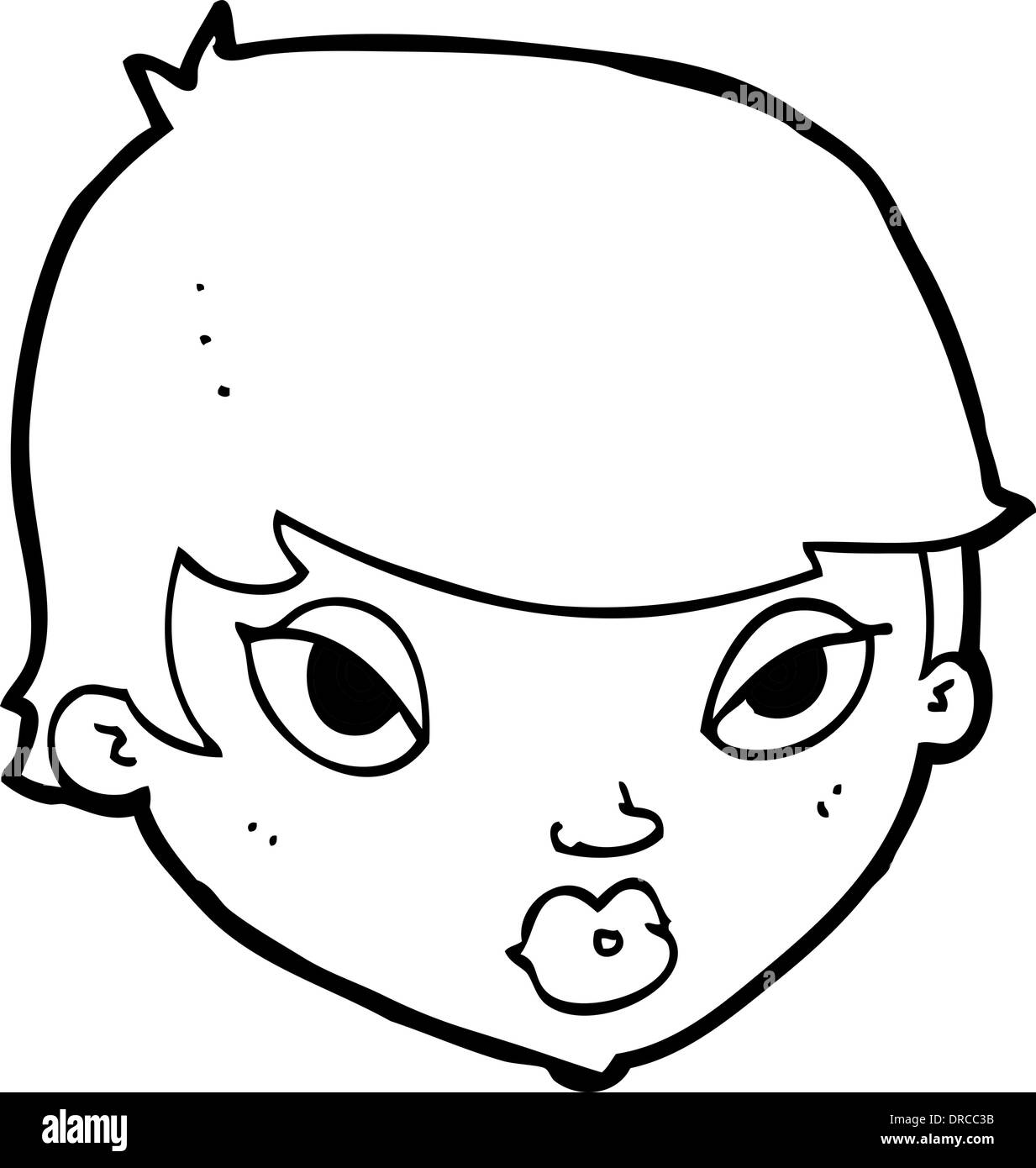 cartoon unimpressed woman Stock Vector Image & Art - Alamy