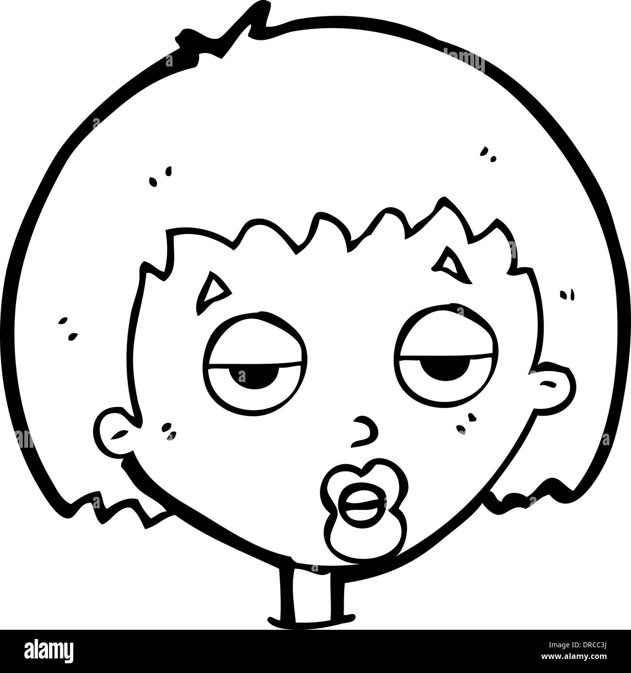 cartoon bored woman Stock Vector Image & Art - Alamy