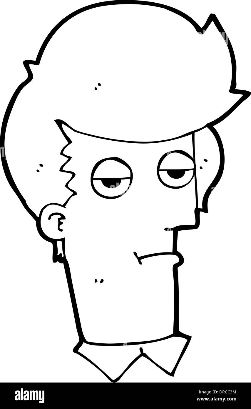 cartoon bored man Stock Vector Image & Art - Alamy