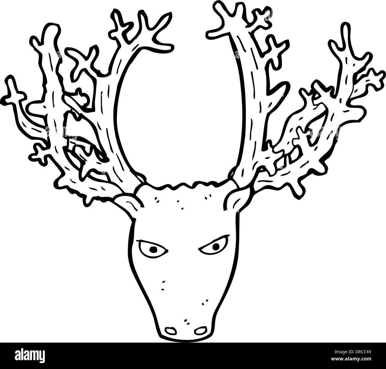 cartoon stag head Stock Vector Image & Art - Alamy