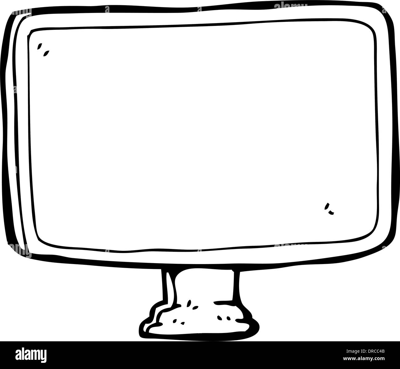 Cartoon computer screen Black and White Stock Photos & Images - Alamy