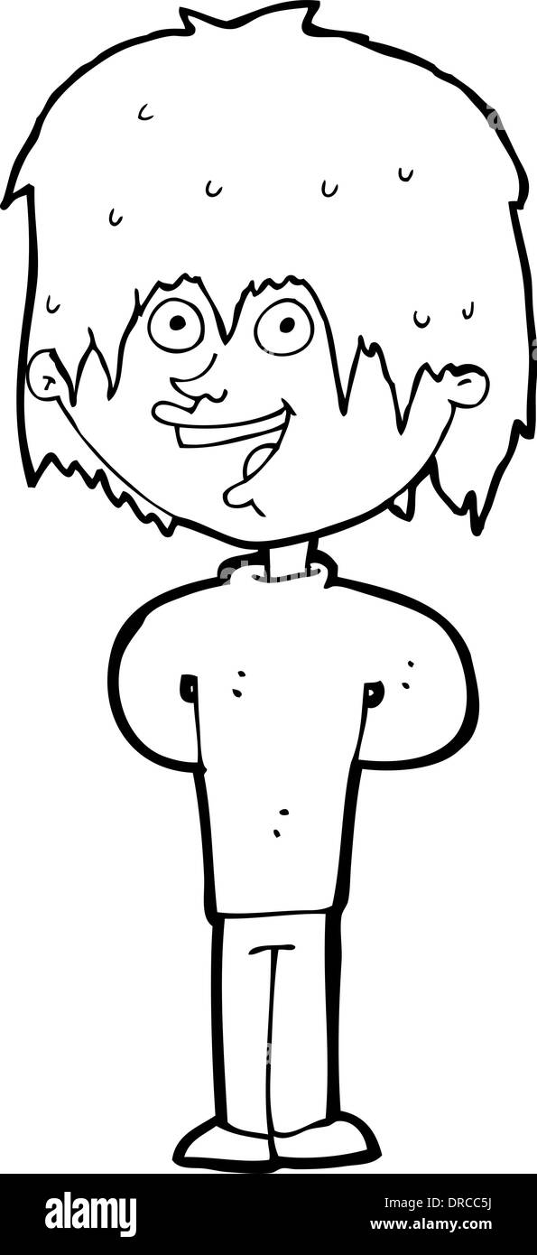 cartoon happy scruffy boy Stock Vector Image & Art - Alamy