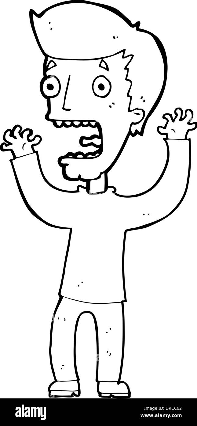 cartoon frightened man Stock Vector Image & Art - Alamy
