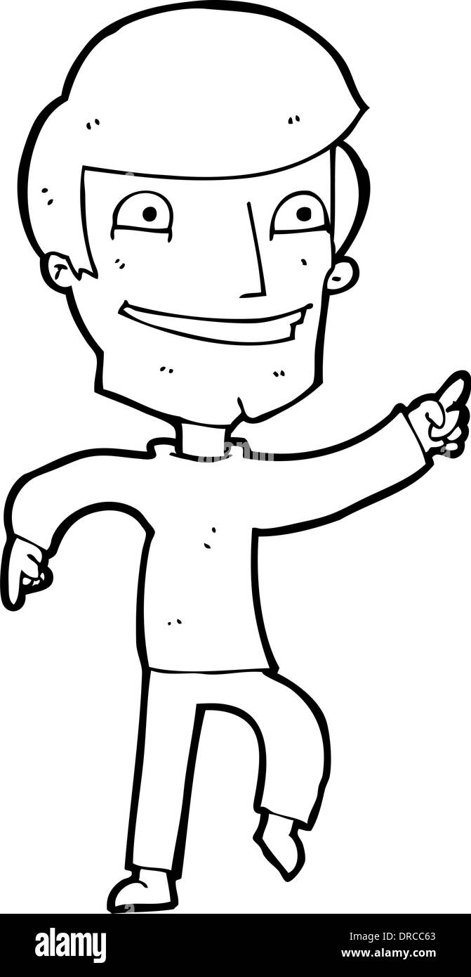 cartoon happy man pointing Stock Vector Image & Art - Alamy