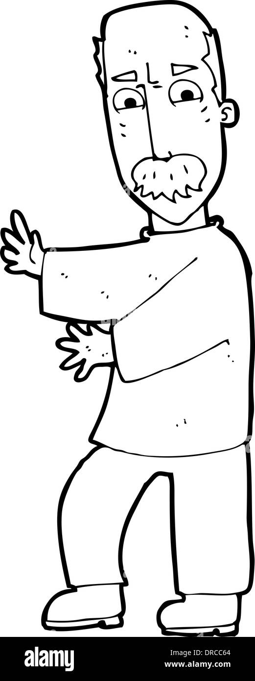 Cartoon angry old man Black and White Stock Photos & Images - Alamy