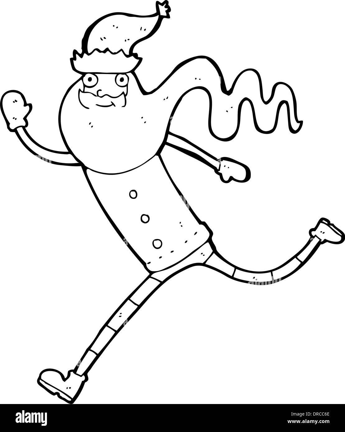 cartoon running santa Stock Vector Image & Art - Alamy