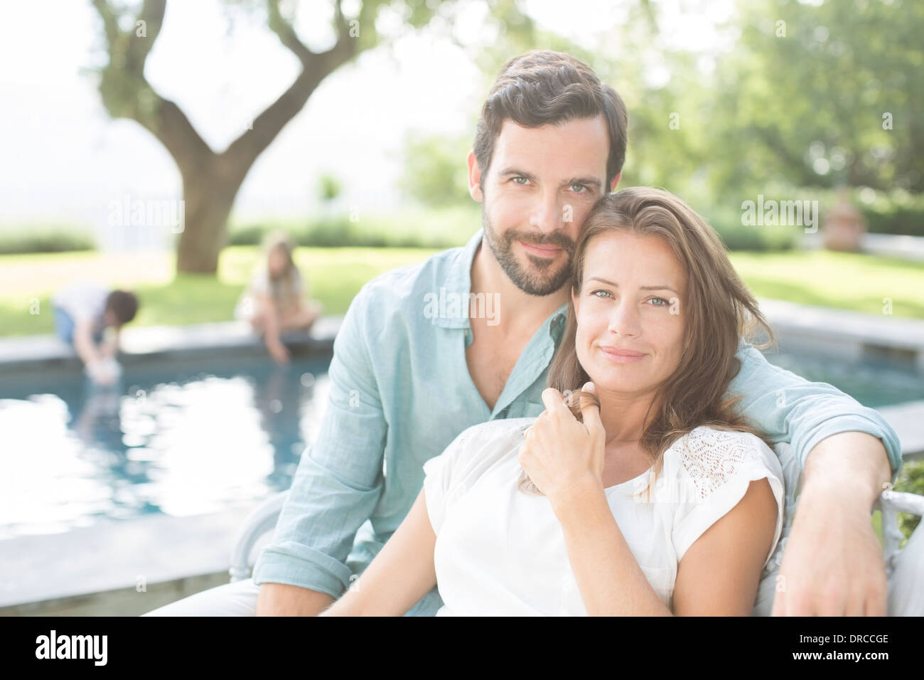 Couple at the poolside hi-res stock photography and images - Alamy