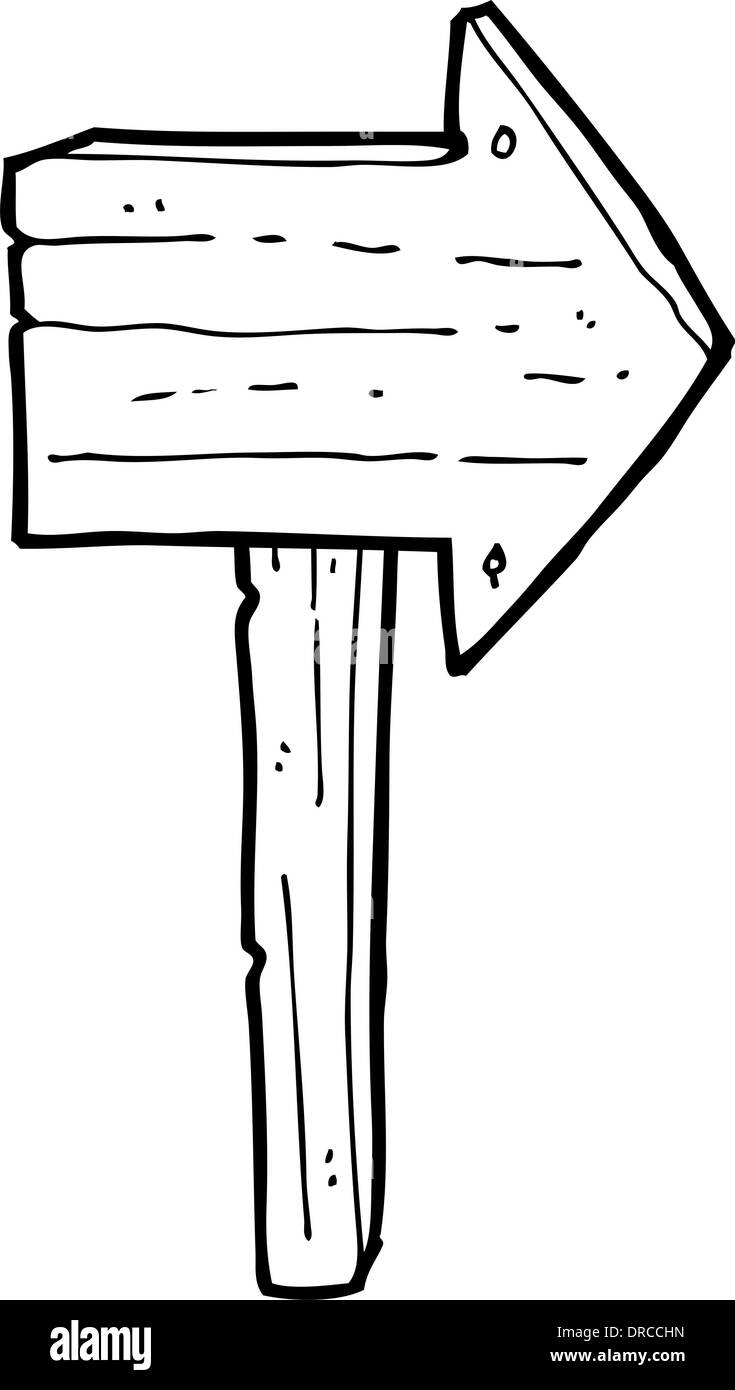 cartoon sign post Stock Vector Image & Art - Alamy