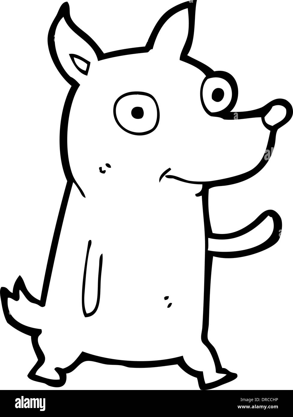 cartoon little dog waving Stock Vector Image & Art - Alamy