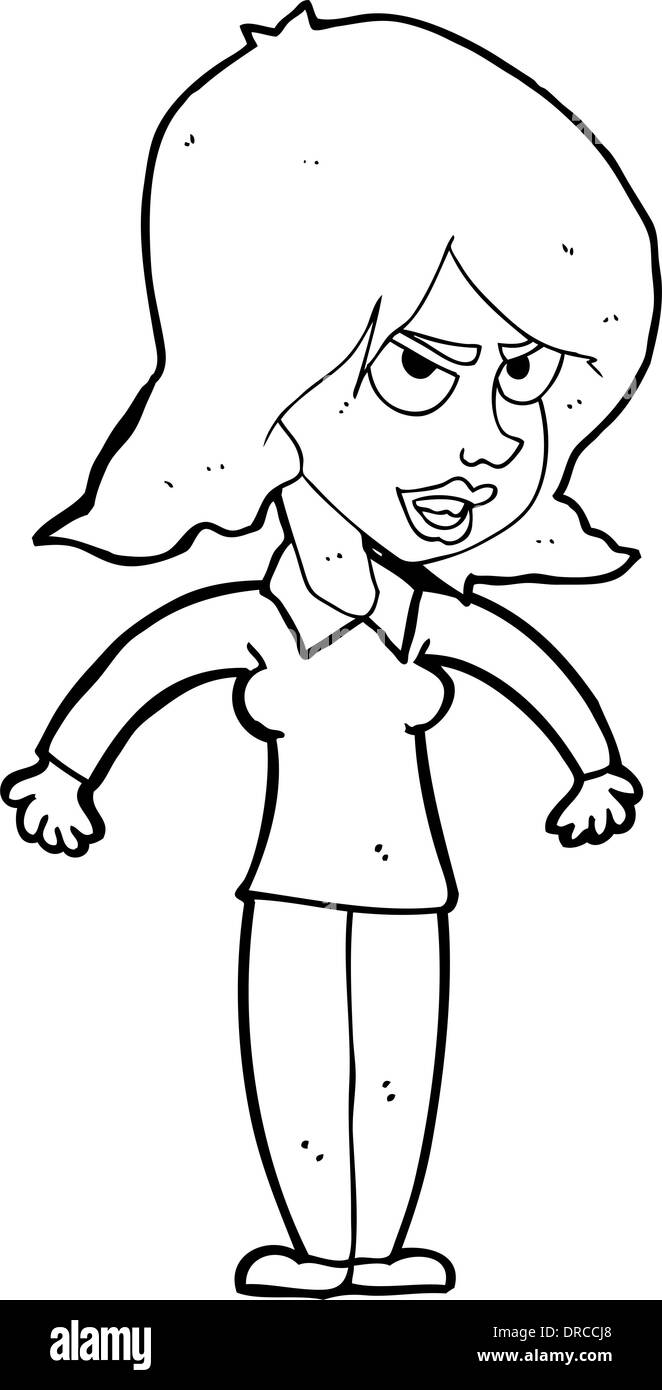 cartoon mean woman Stock Vector Image & Art - Alamy