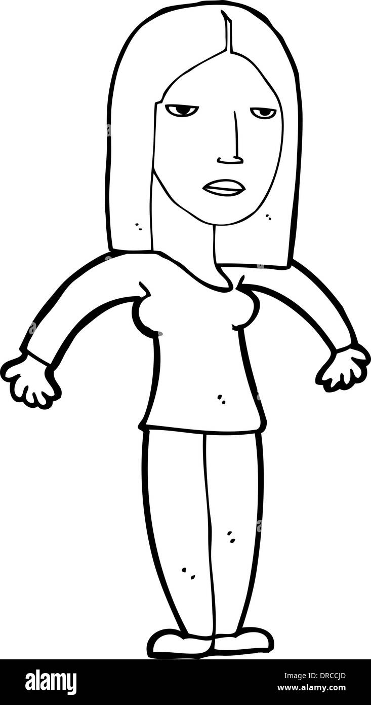 Cartoon annoyed woman Black and White Stock Photos & Images - Alamy