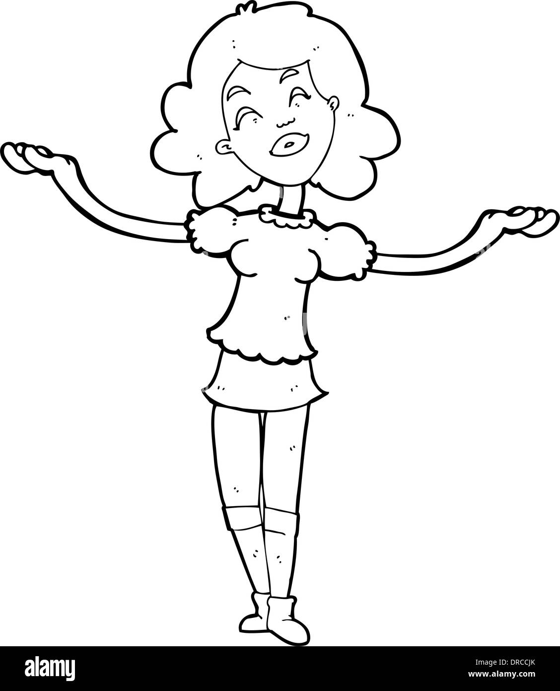 cartoon woman taking praise Stock Vector Image & Art - Alamy