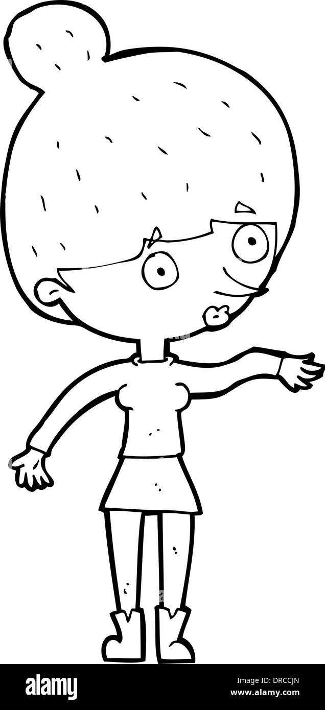 Cheerful surprised happy girl Black and White Stock Photos & Images - Alamy