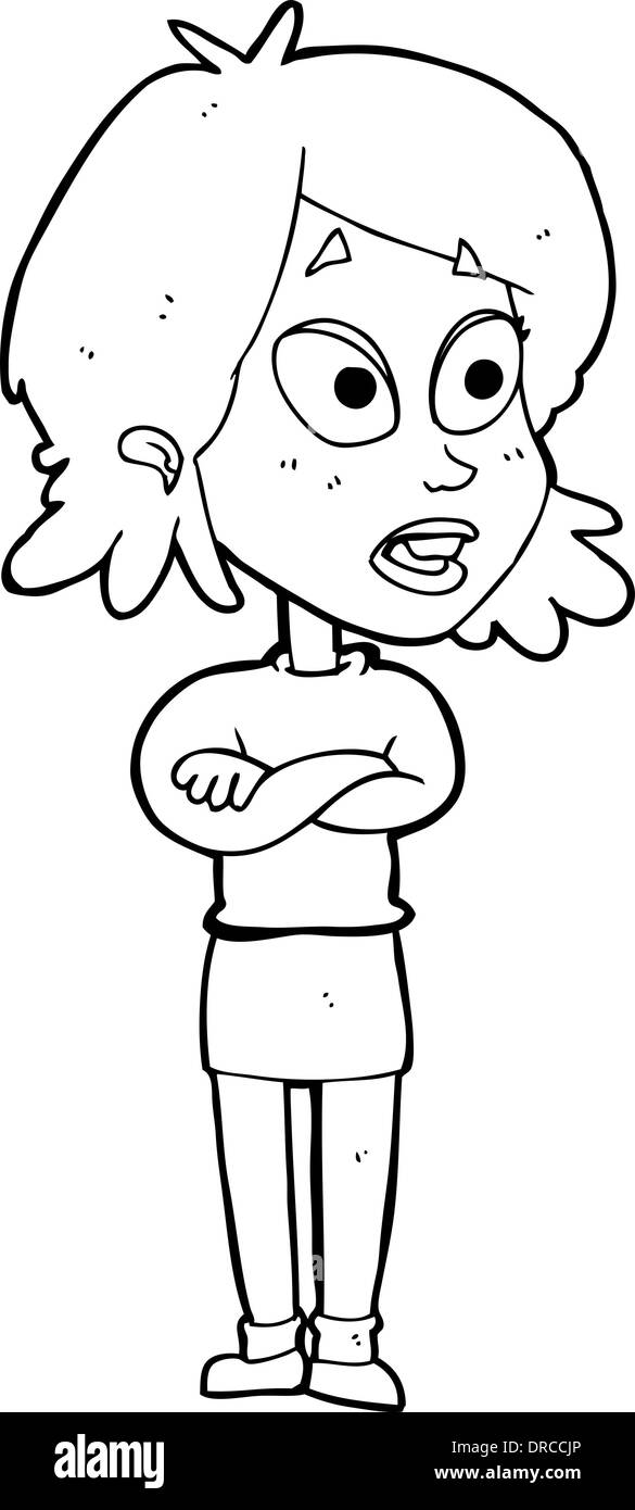 Cheerful surprised happy girl Black and White Stock Photos & Images - Alamy