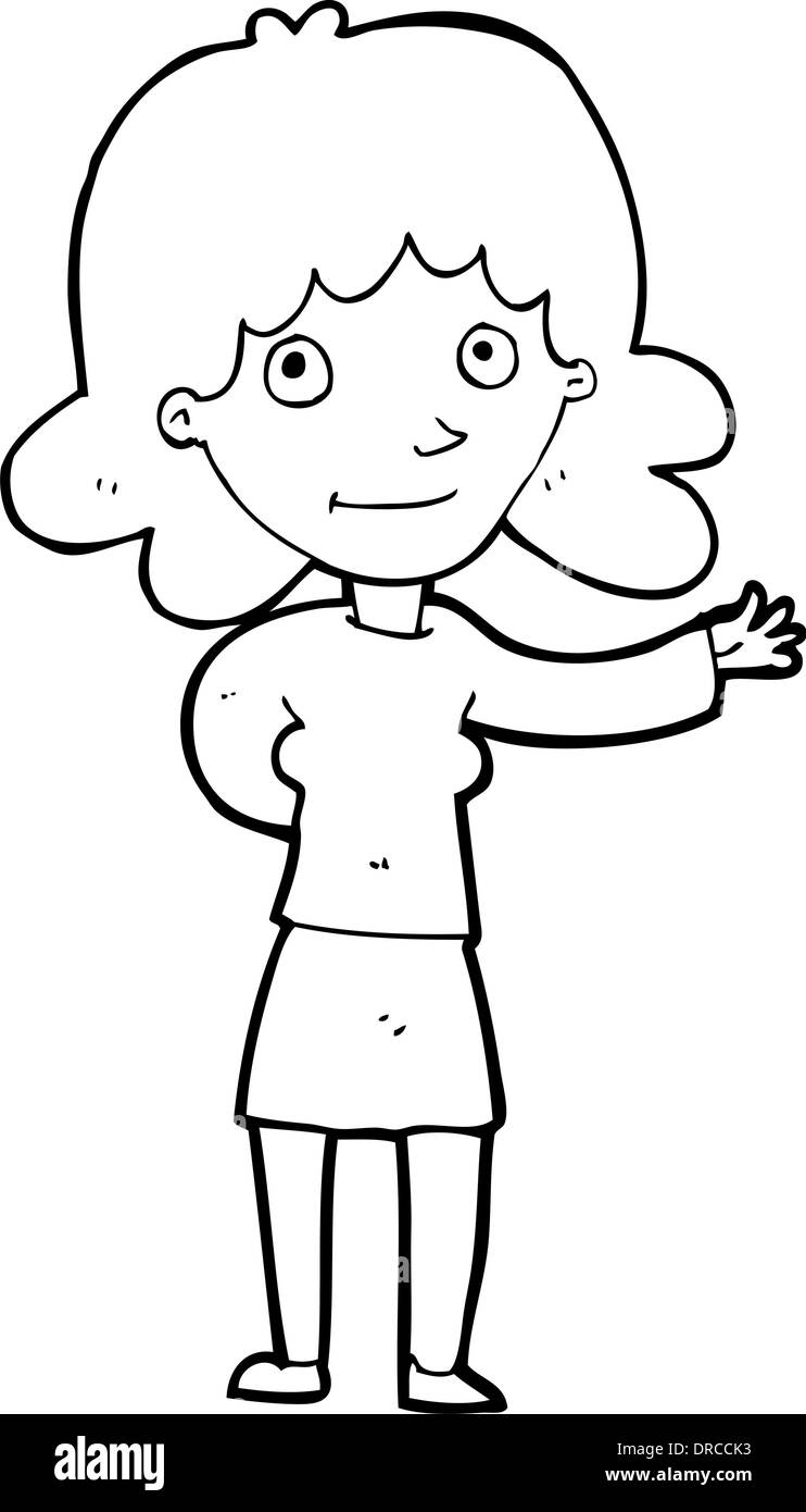 cartoon friendly woman Stock Vector Image & Art - Alamy