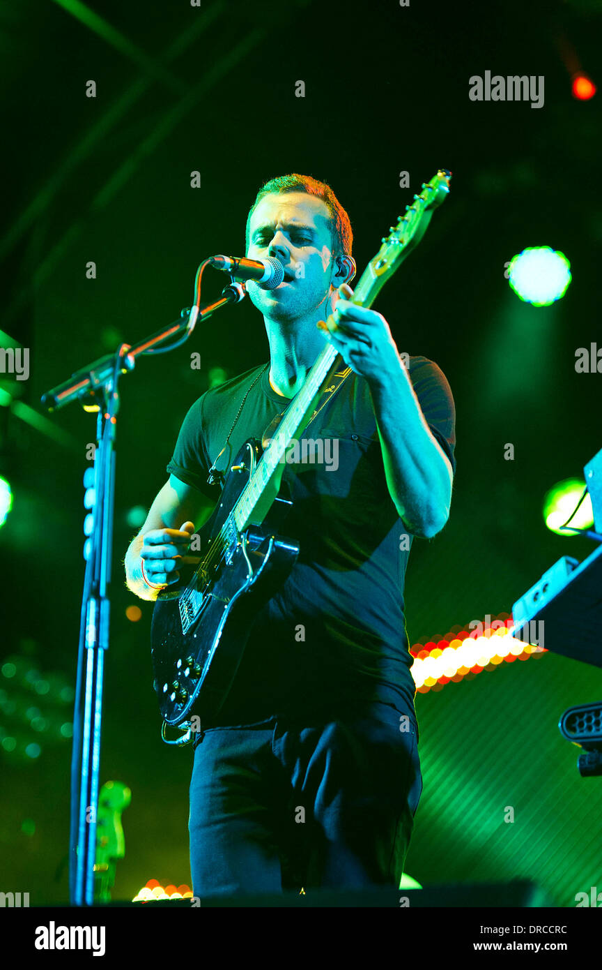 Anthony Gonzalez of M83 performing live at Somerset House London ...