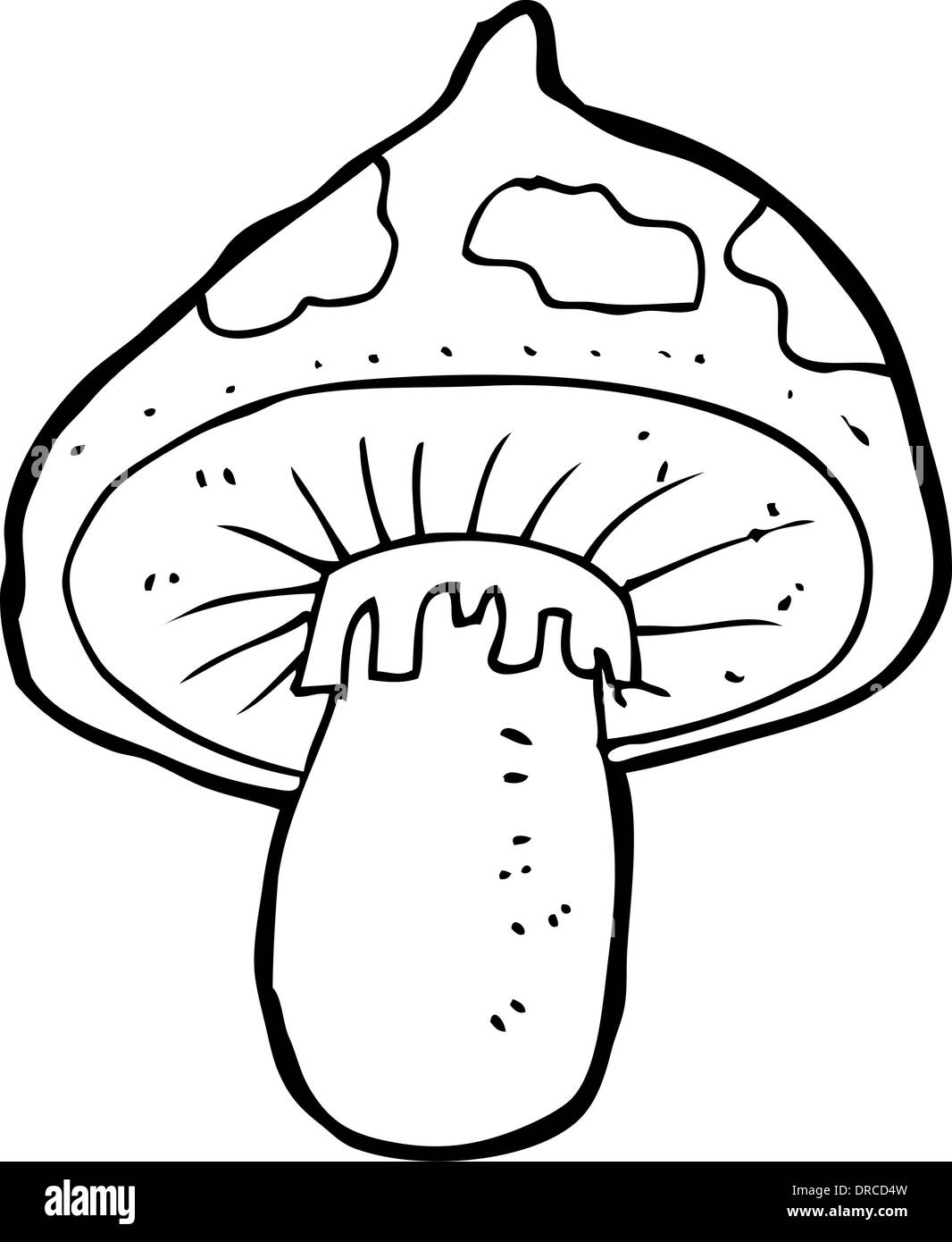 Cartoon poisonous toadstool Black and White Stock Photos & Images - Alamy