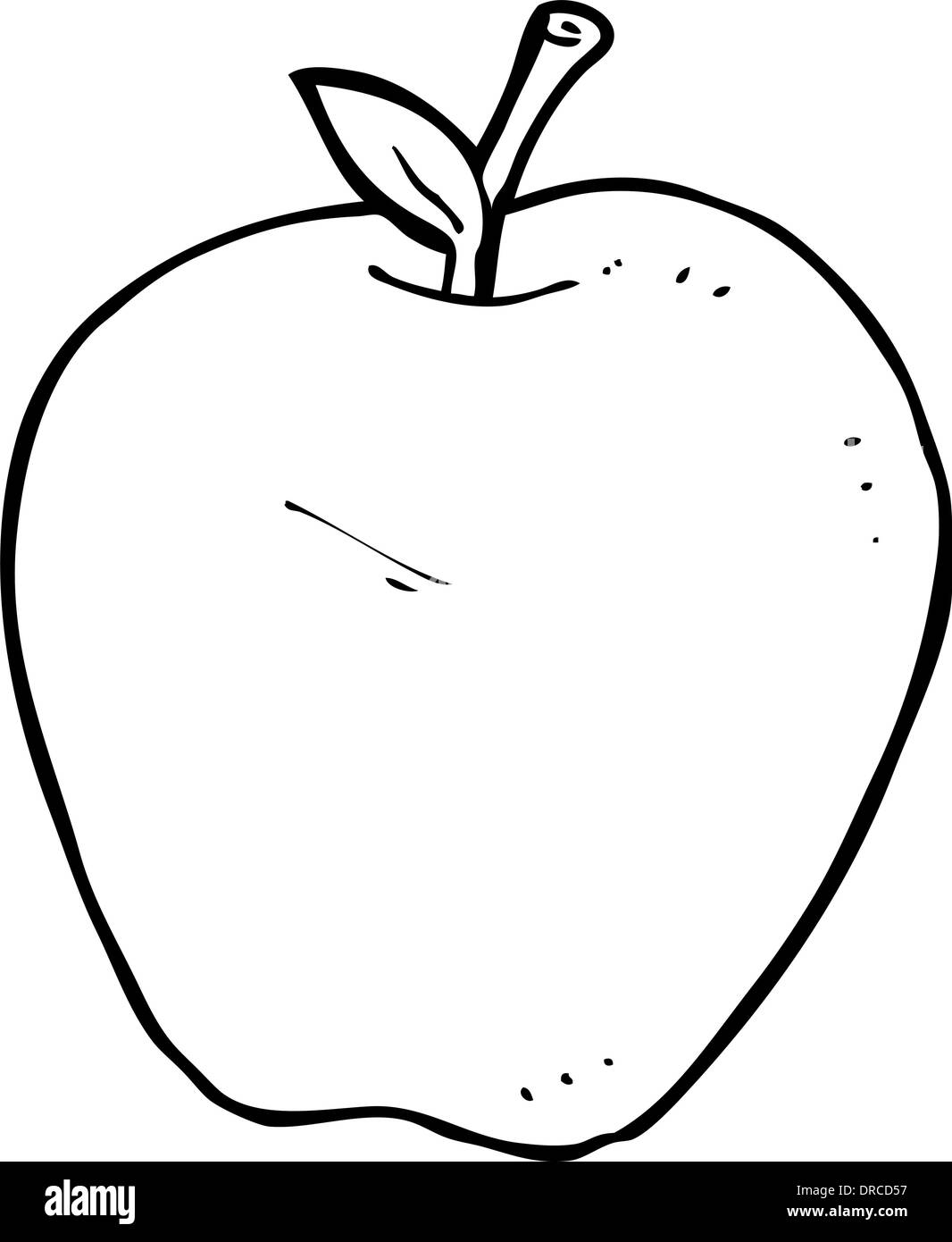 Happy apple cartoon Black and White Stock Photos & Images - Alamy
