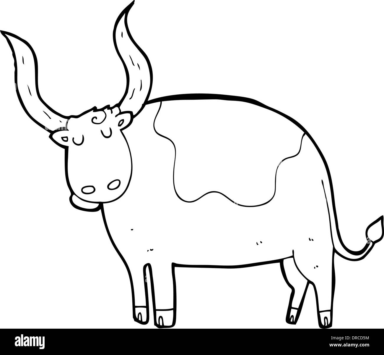Cartoon ox Black and White Stock Photos & Images - Alamy
