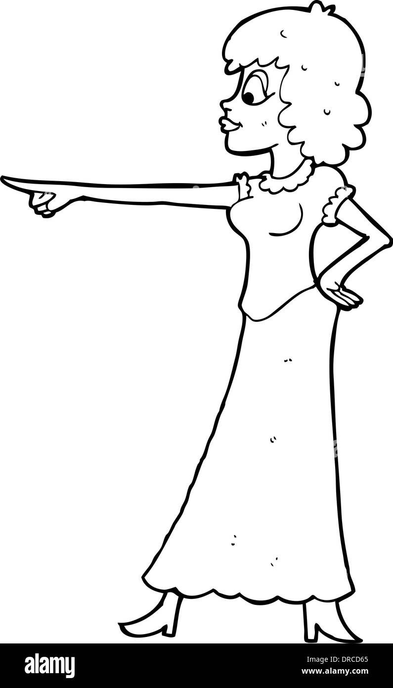 cartoon woman pointing finger Stock Vector Image & Art - Alamy