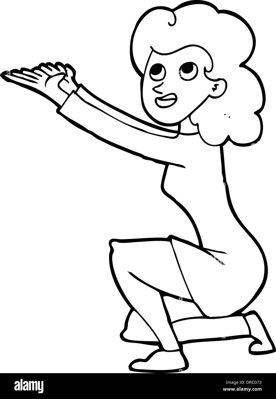 cartoon woman presentation gesture Stock Vector Image & Art - Alamy
