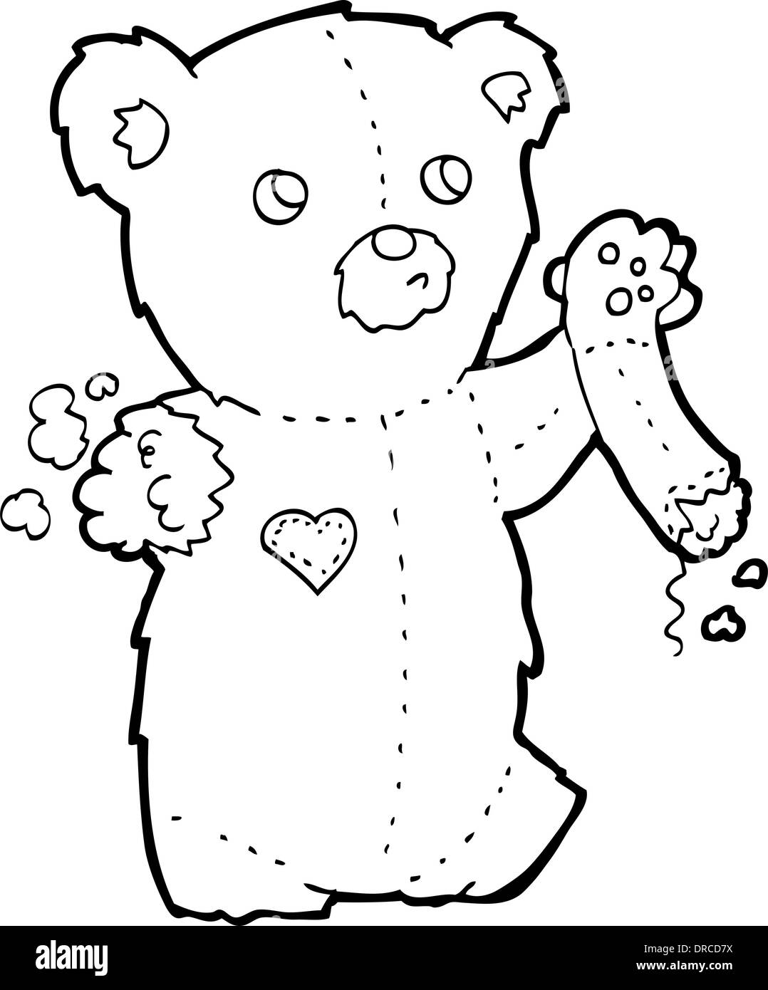 cartoon teddy bear with torn arm Stock Vector Image & Art - Alamy