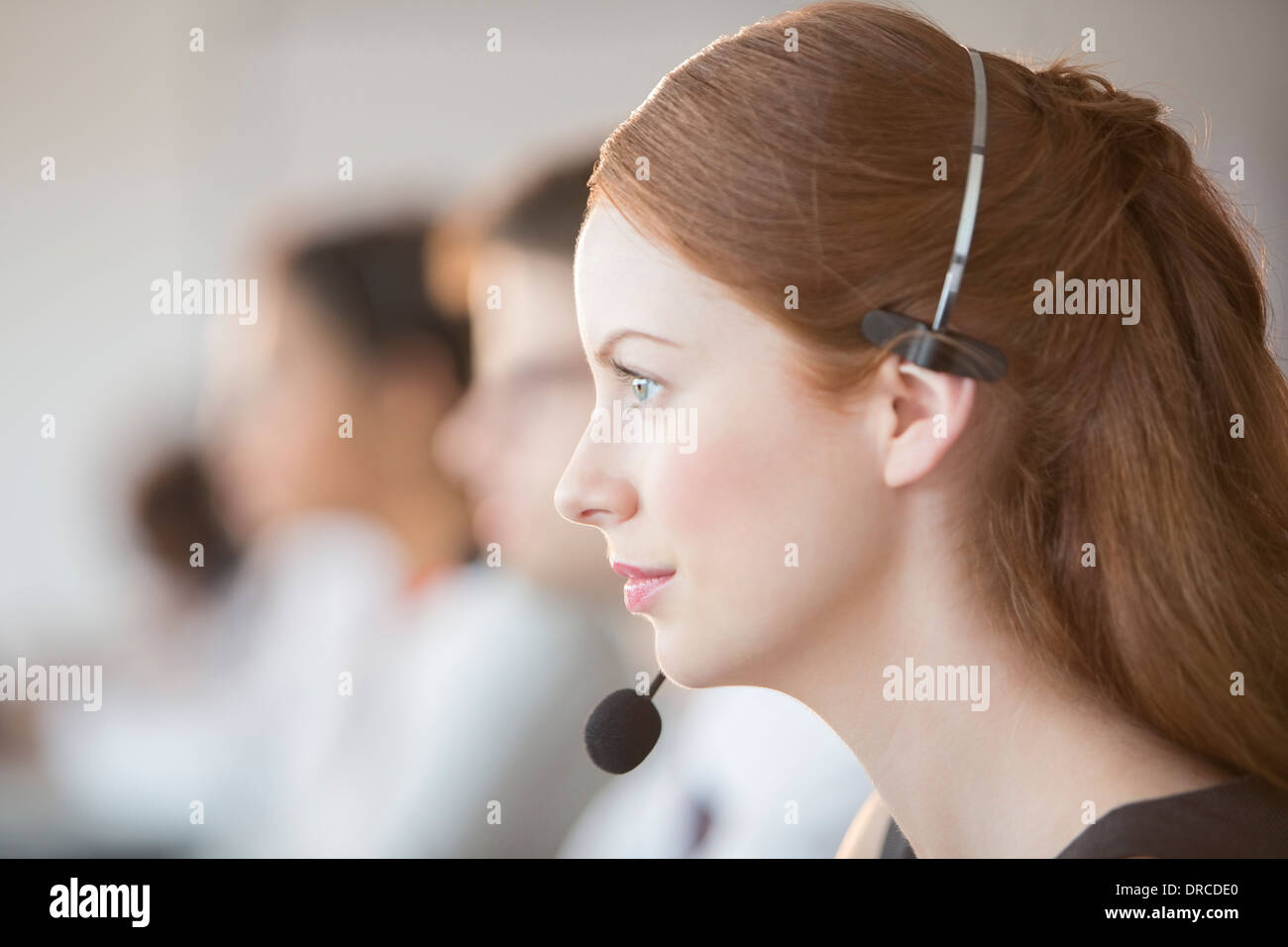 Business people wearing headset hi-res stock photography and images - Alamy
