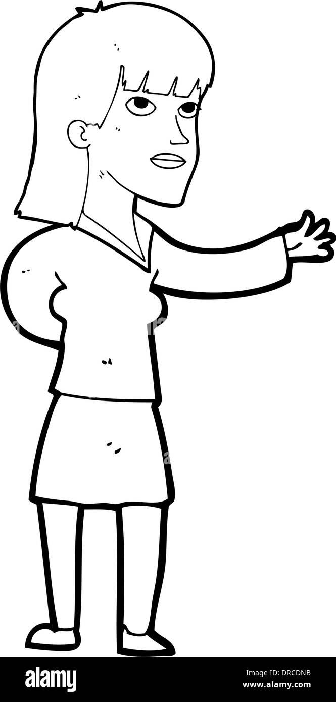 cartoon woman explaining Stock Vector Image & Art - Alamy