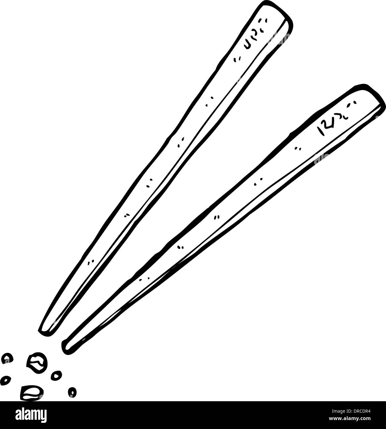 Cartoon chopsticks Black and White Stock Photos & Images - Alamy