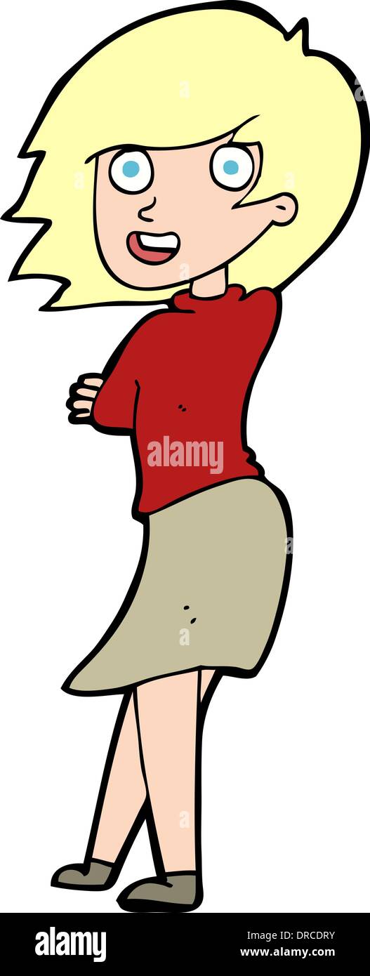 cartoon happy woman Stock Vector Image & Art - Alamy