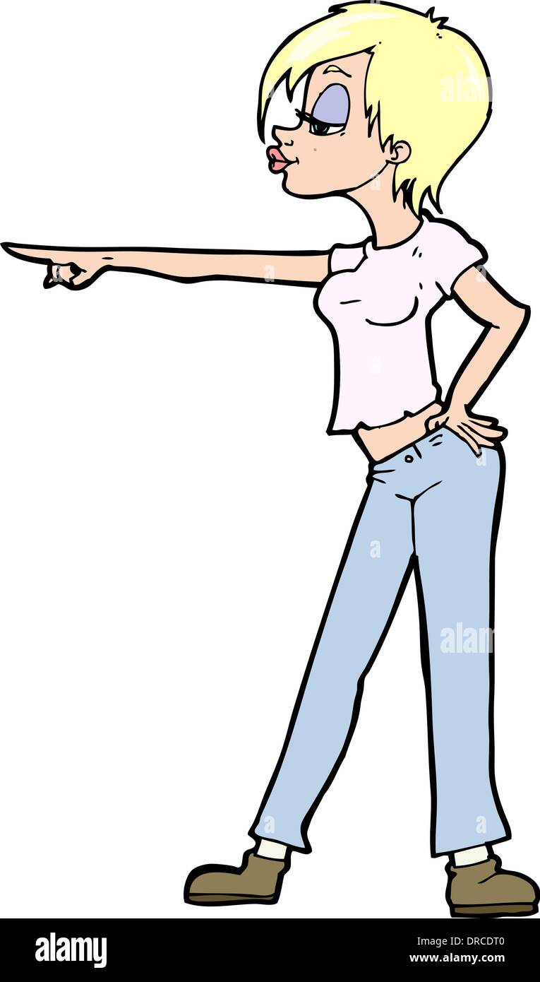 cartoon woman pointing Stock Vector Image & Art - Alamy