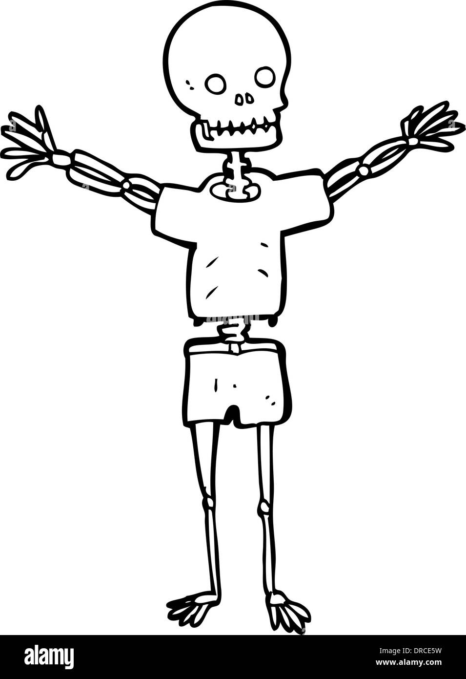 cartoon skeleton in clothes Stock Vector Image & Art - Alamy