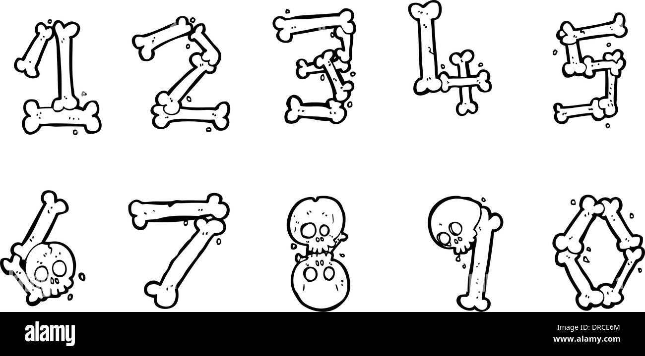 cartoon bone numbers Stock Vector Image & Art - Alamy