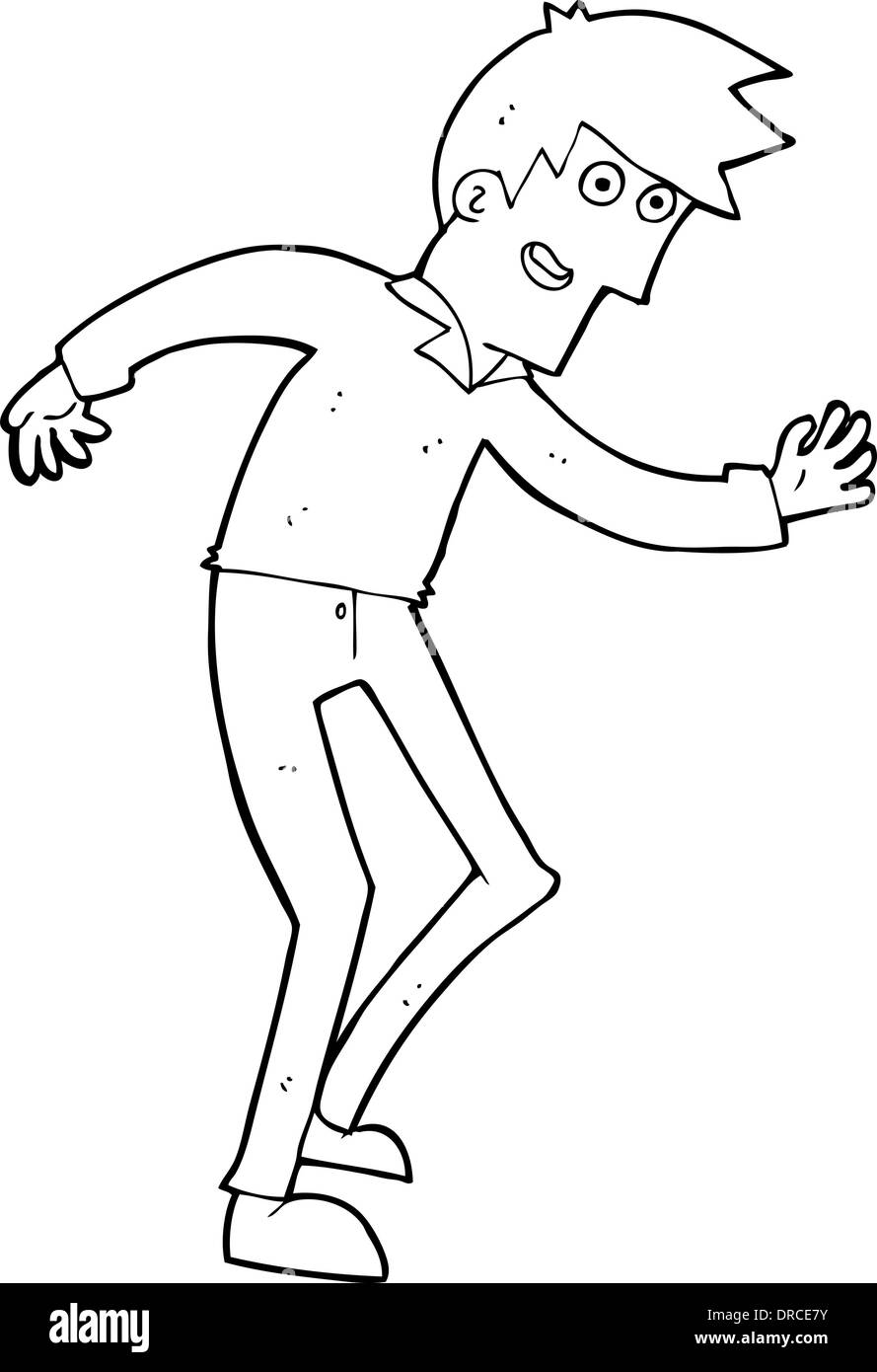 cartoon happy man dancing Stock Vector Image & Art - Alamy