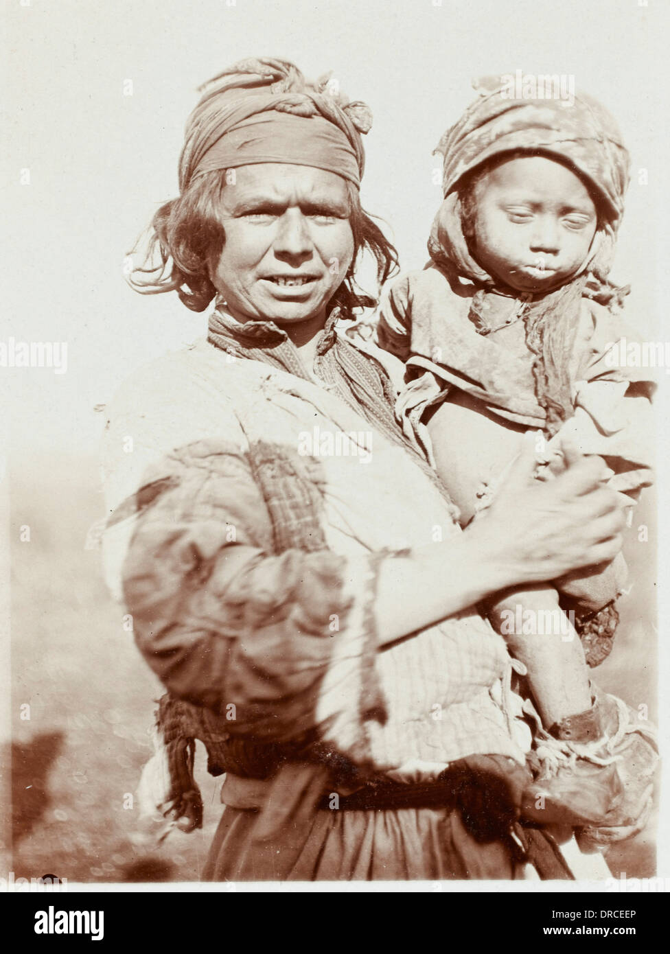 Turkish Mother and young child Stock Photo - Alamy