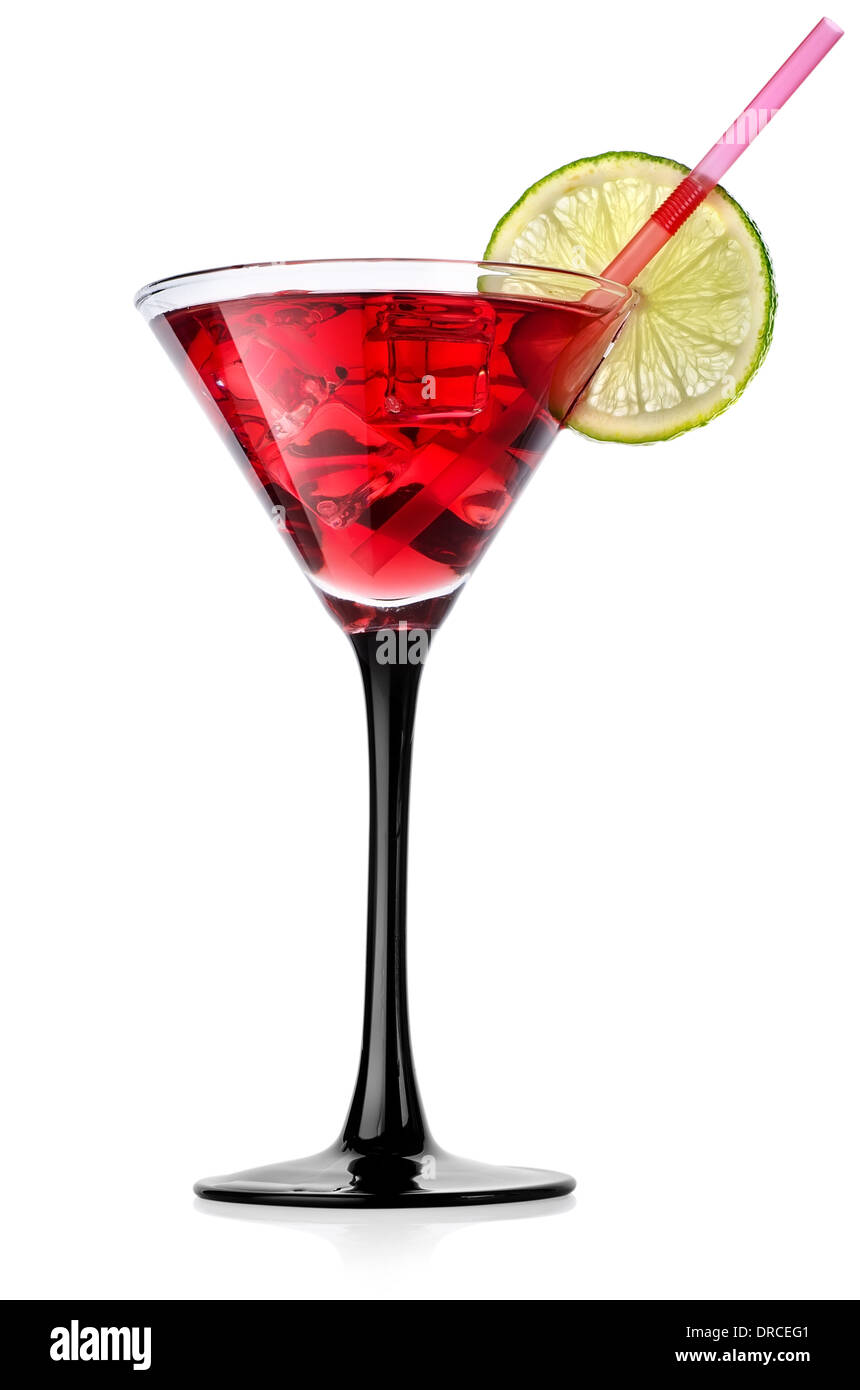 White and red tropical cocktail Cut Out Stock Images & Pictures - Alamy